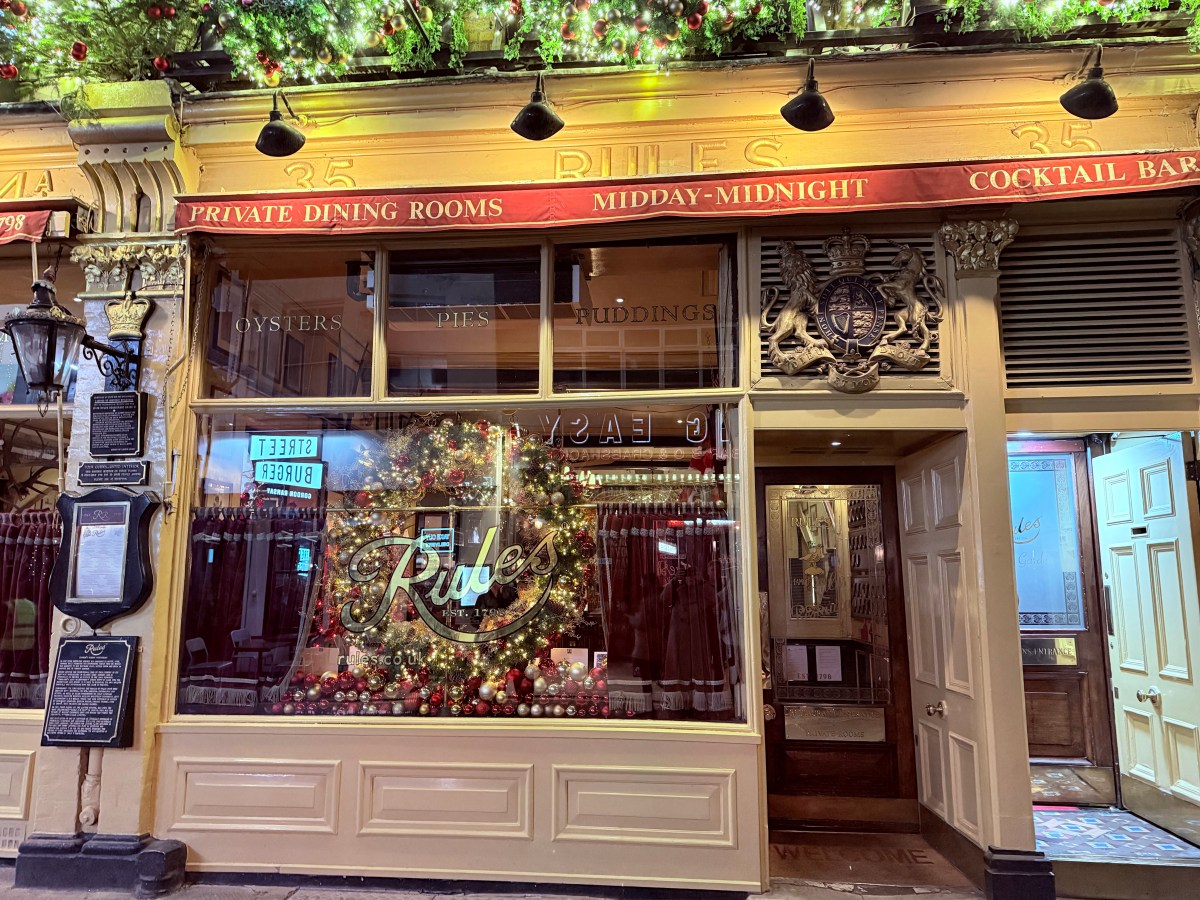 Rules Restaurant, Maiden Lane London WC2E 7LB – The Review Studio