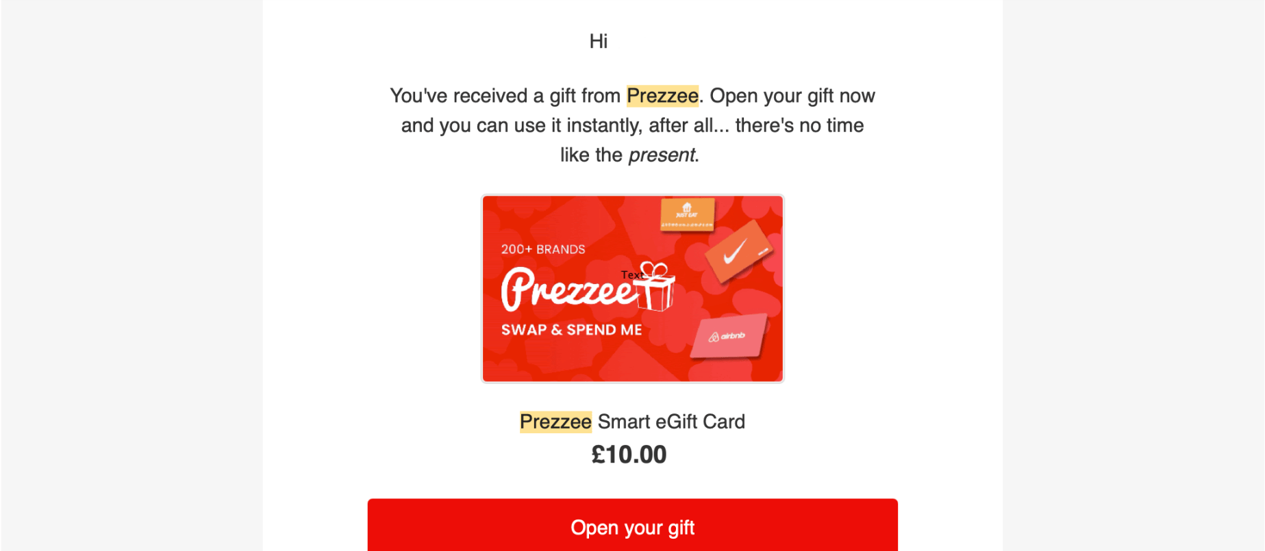 Prezzee Personalised Digital eGift Card – The Review Studio