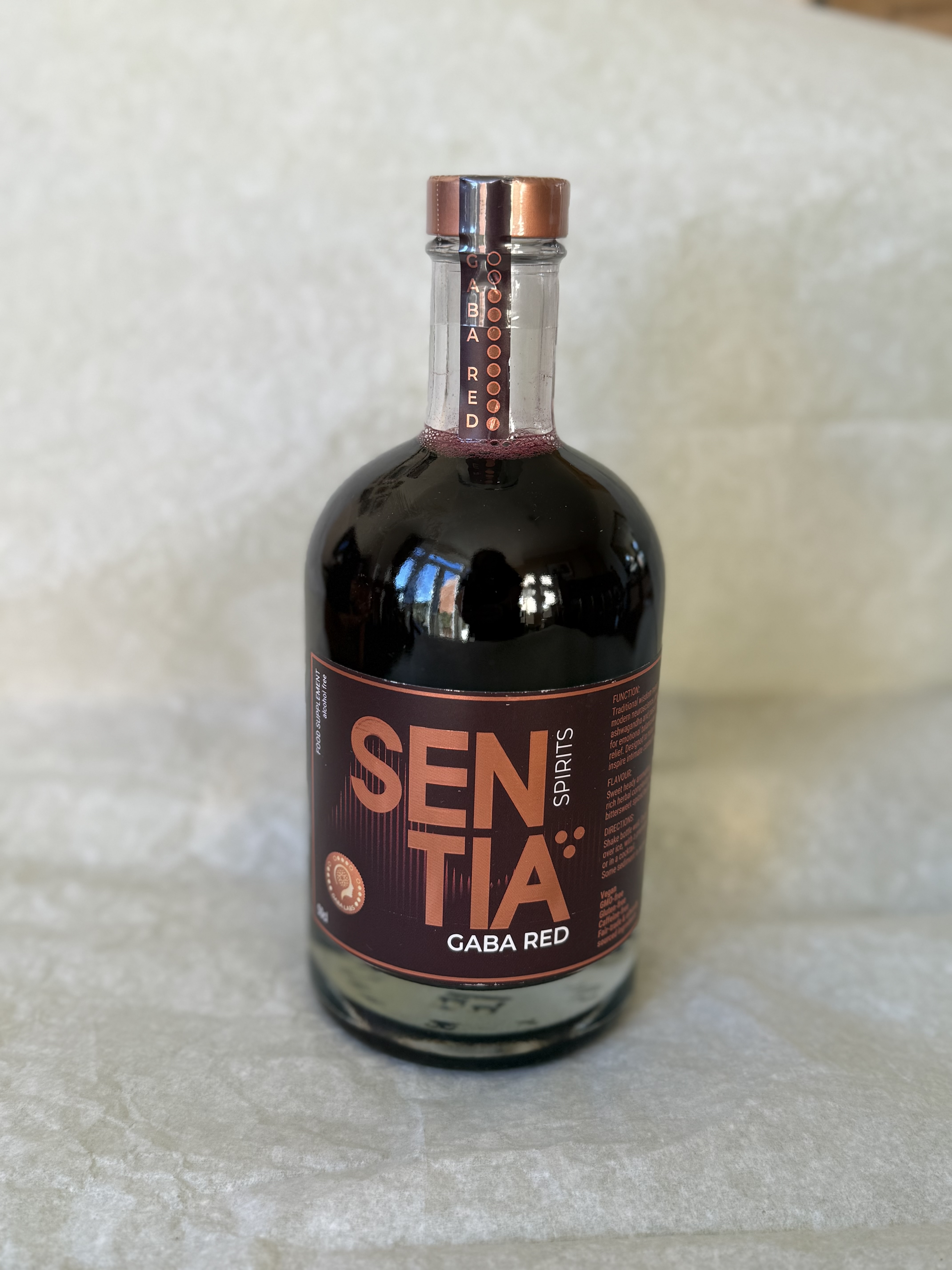 Sentia Spirits Alcohol Free – GABA Red – The Review Studio